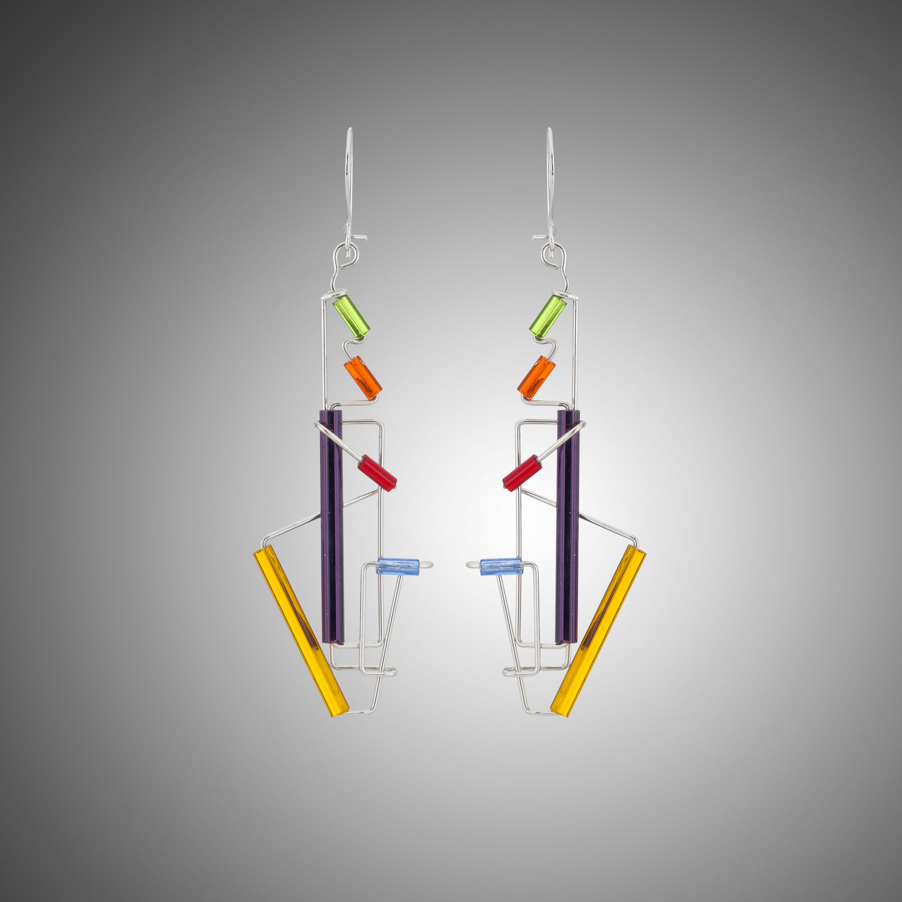 "Barb-Wire" Earrings- 06 - Barbie Levy Jewelry